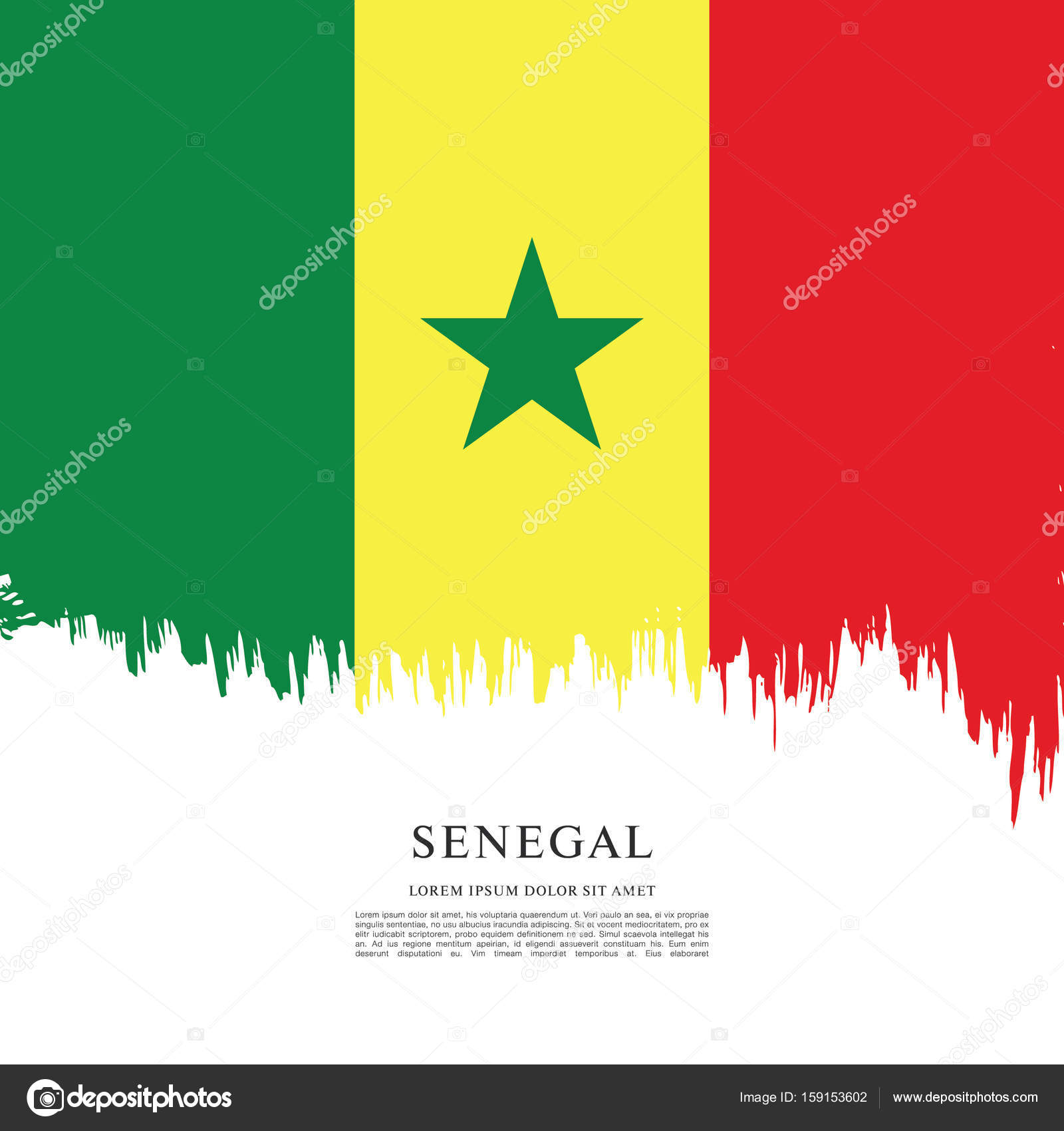 Flag of Senegal background Stock Vector by ©Igor_Vkv 159153602