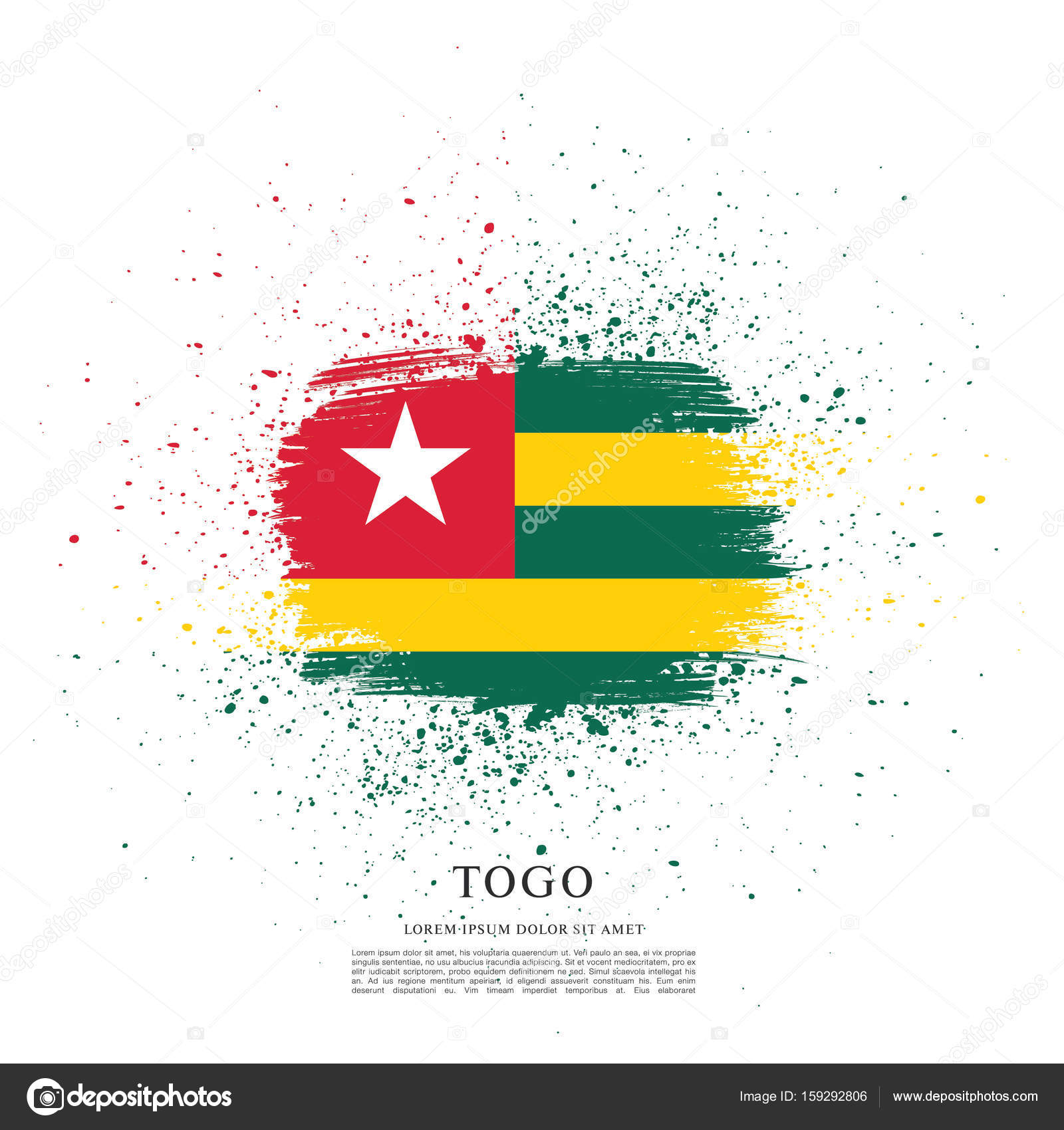Flag of Togo background Stock Vector Image by ©Igor_Vkv #159292806