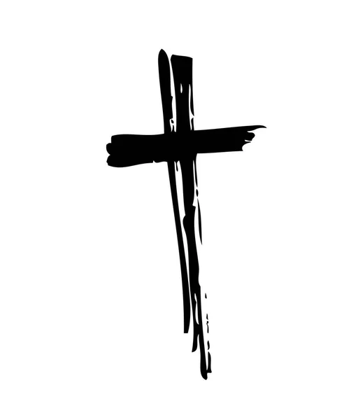Hand Drawn Cross Vector Cross Cross Made Brush Stock Vector Image by ...