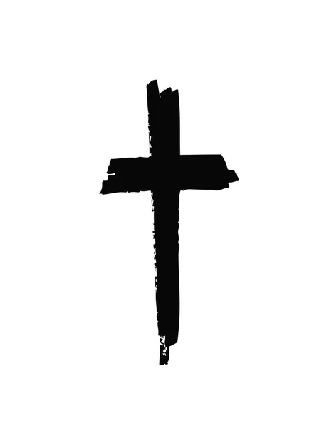Hand Drawn Cross Vector Cross Cross Made Brush Stock Vector Image by ...