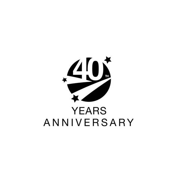 40 Year Anniversary Celebration Vector Template Design Illustration ...