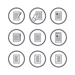Documents icons set Stock Vector Image by ©huhulin #14172119