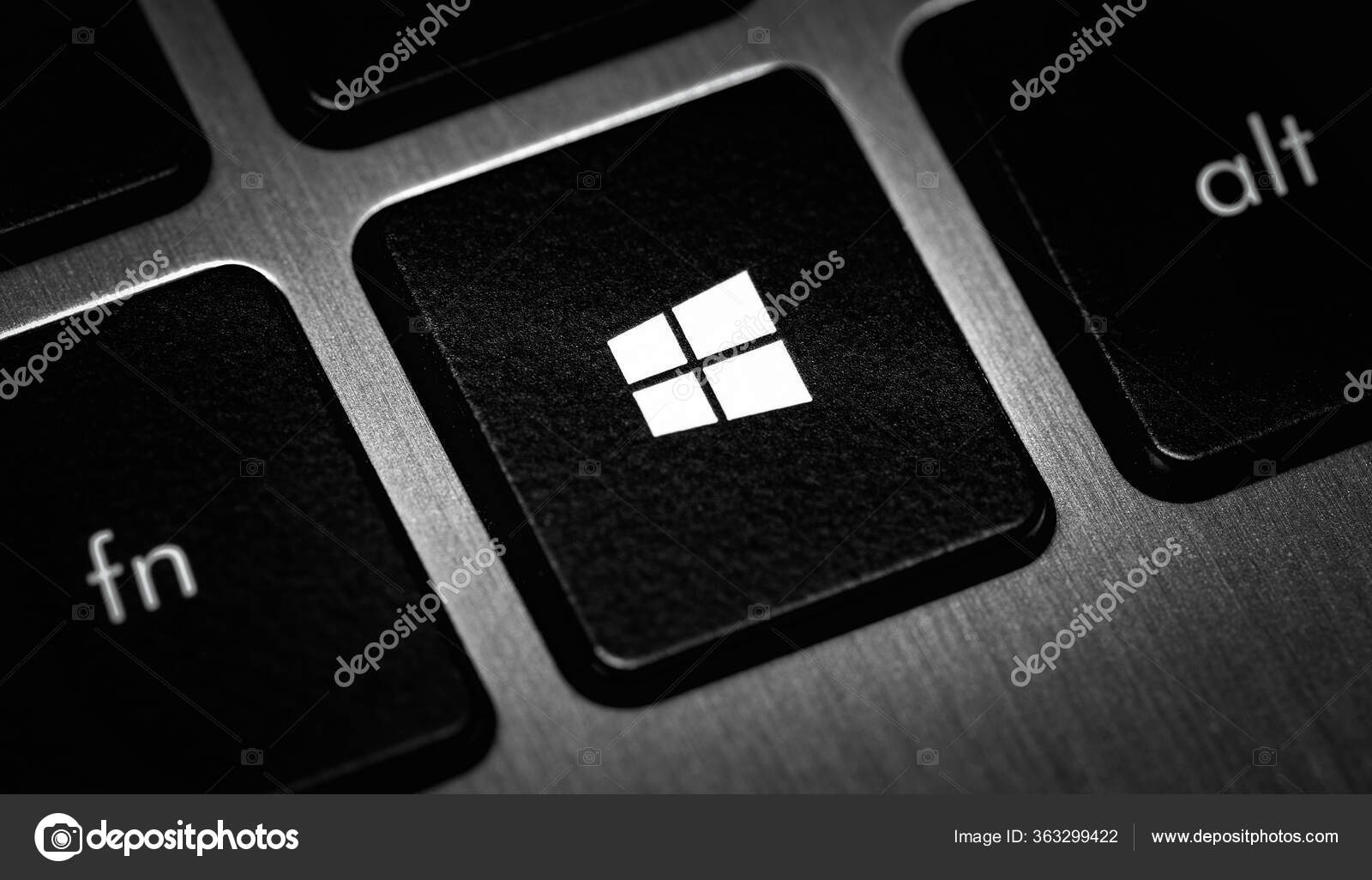 Windows Icon Symbol Button Keyboard Laptop Closeup Windows Operating ...