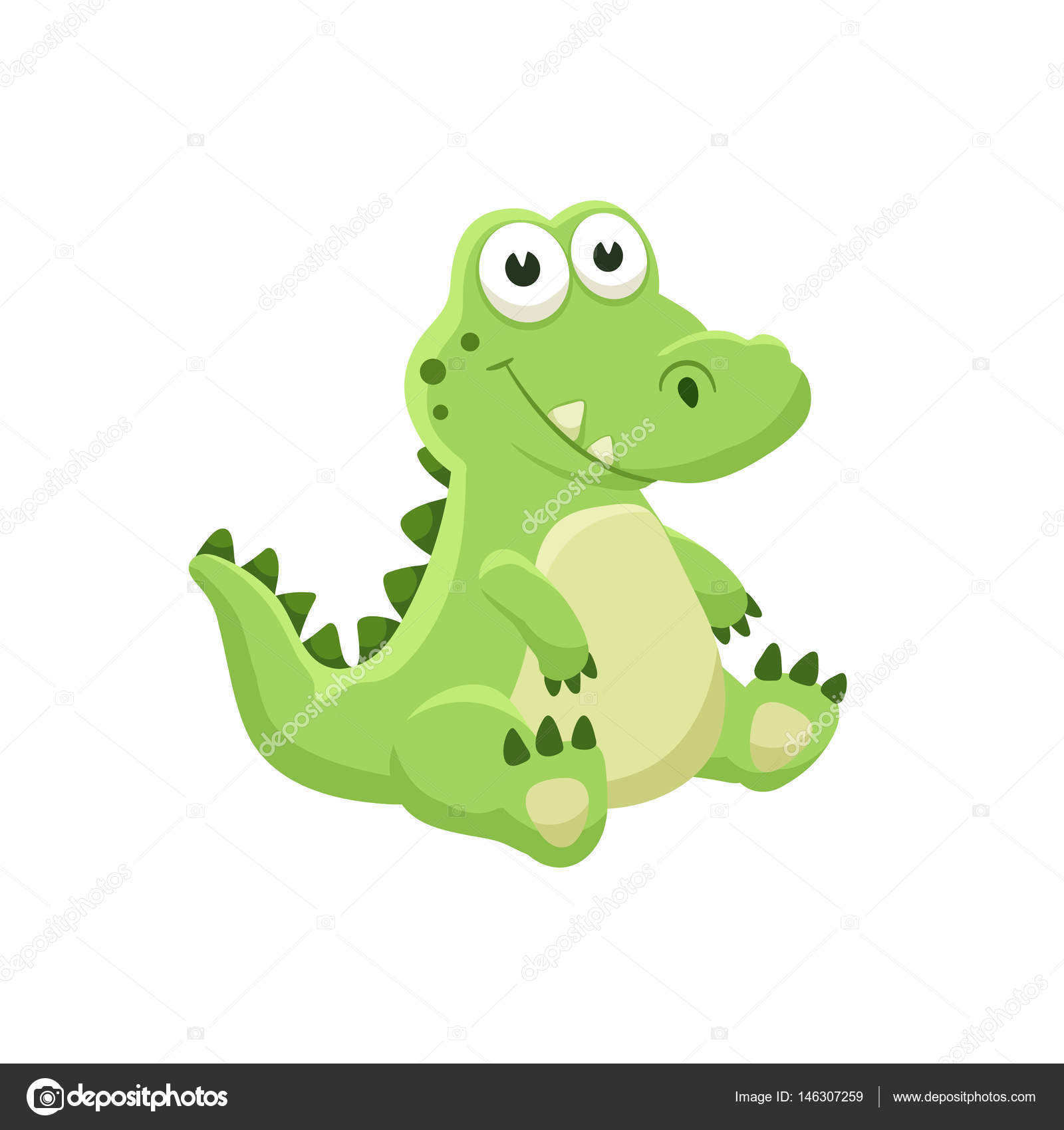 Cute Cartoon Baby Crocodile