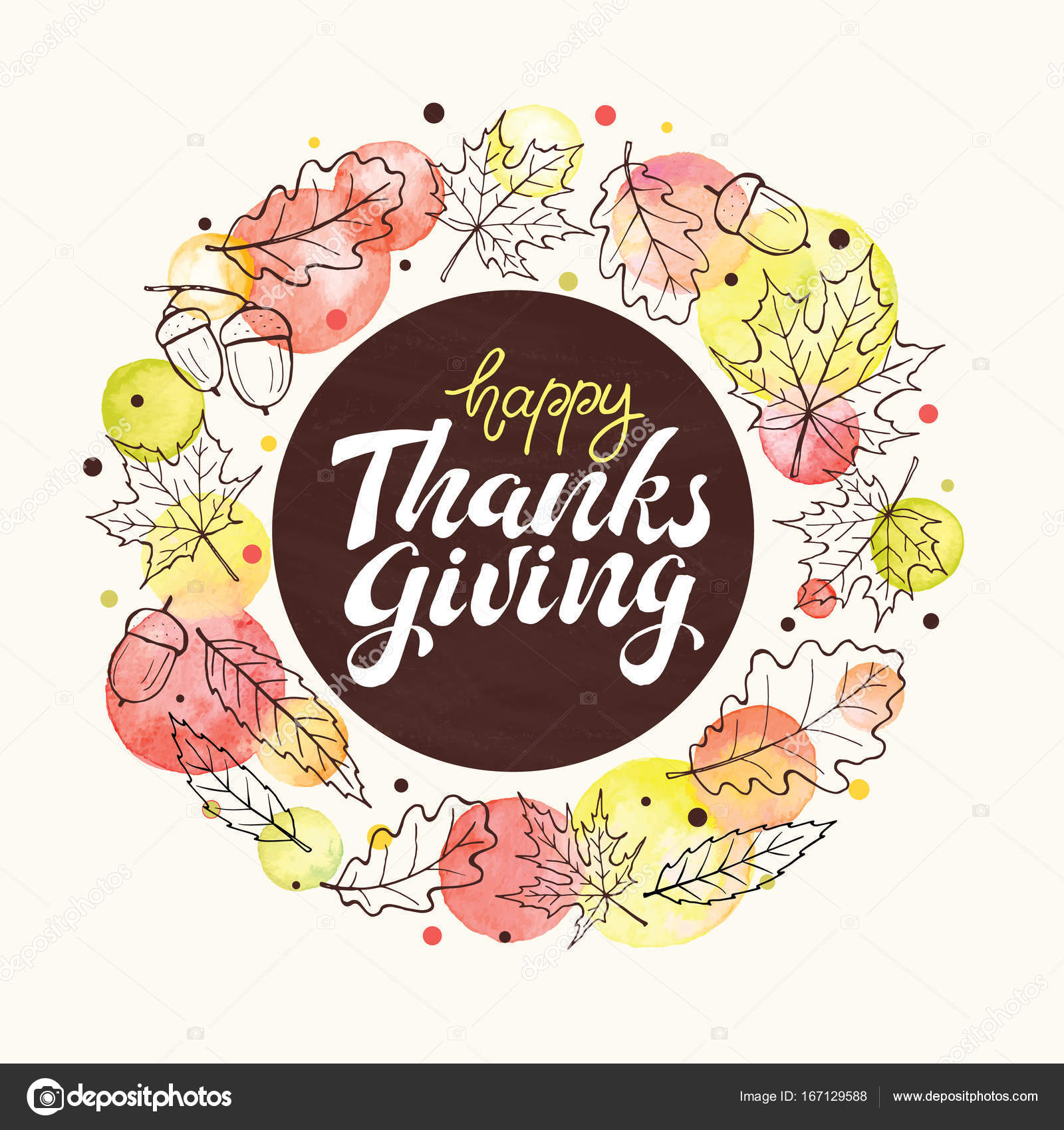 Happy thanksgiving poster Stock Vector Image by ©ollymolly #167129588