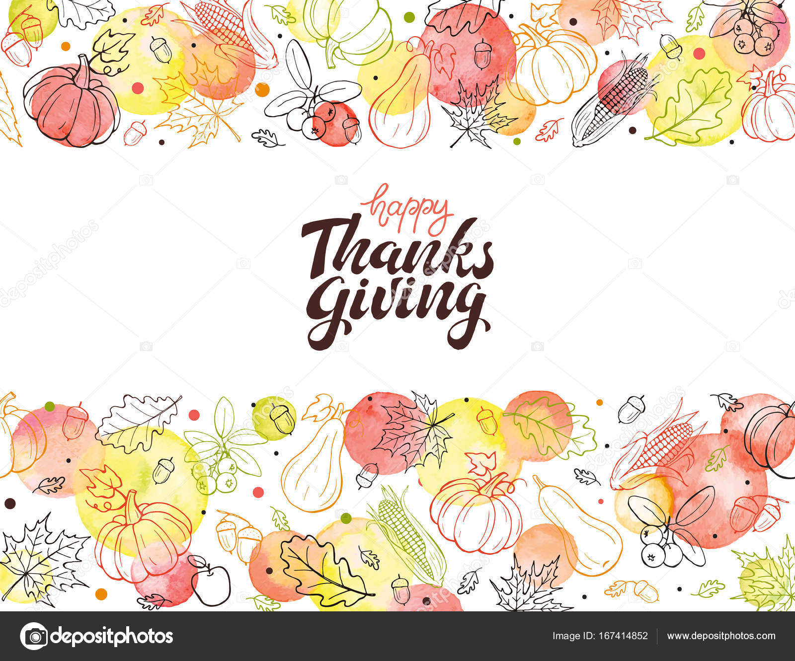 Happy thanksgiving poster Stock Vector Image by ©ollymolly #167414852