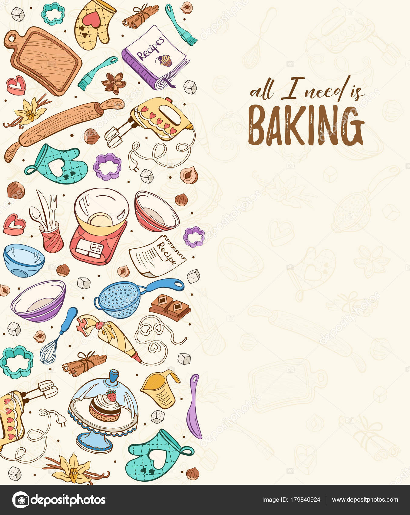 Cooking time poster Stock Vector Image by ©ollymolly #179840924