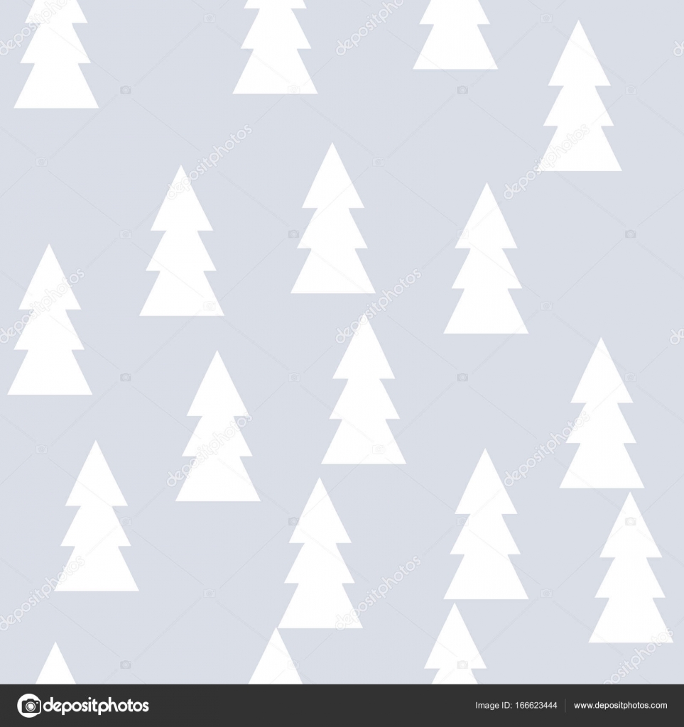 Christmas pattern with trees. Simple, winter background graphic to ...