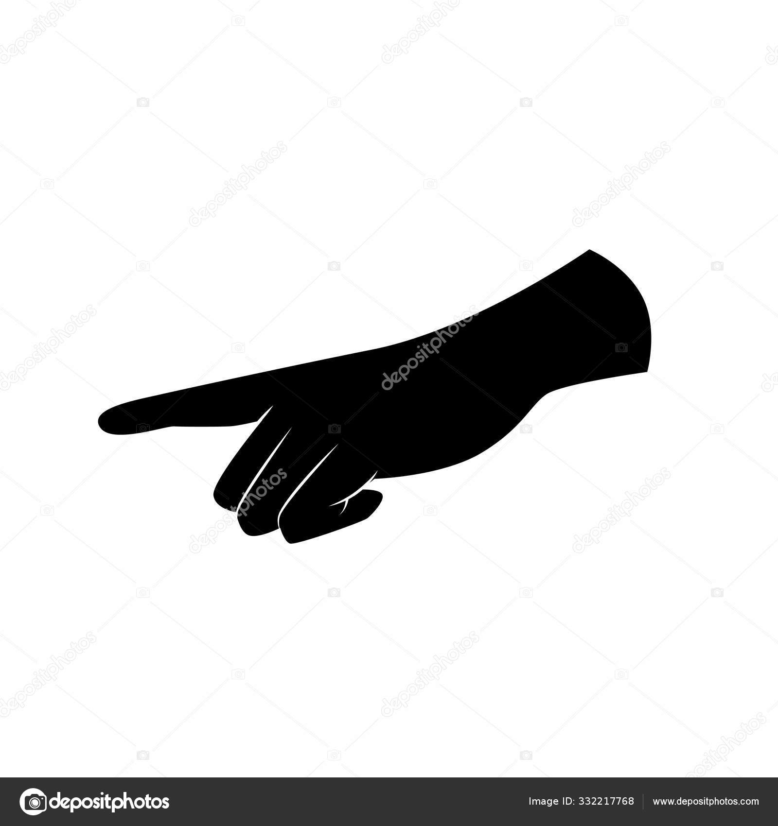 Human Hand Vector Icon White Background Stock Vector Image by ©Panptys ...