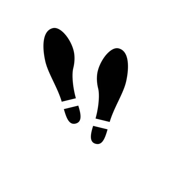 Human Footprints Icon White Background Vector Art Stock Vector by ...