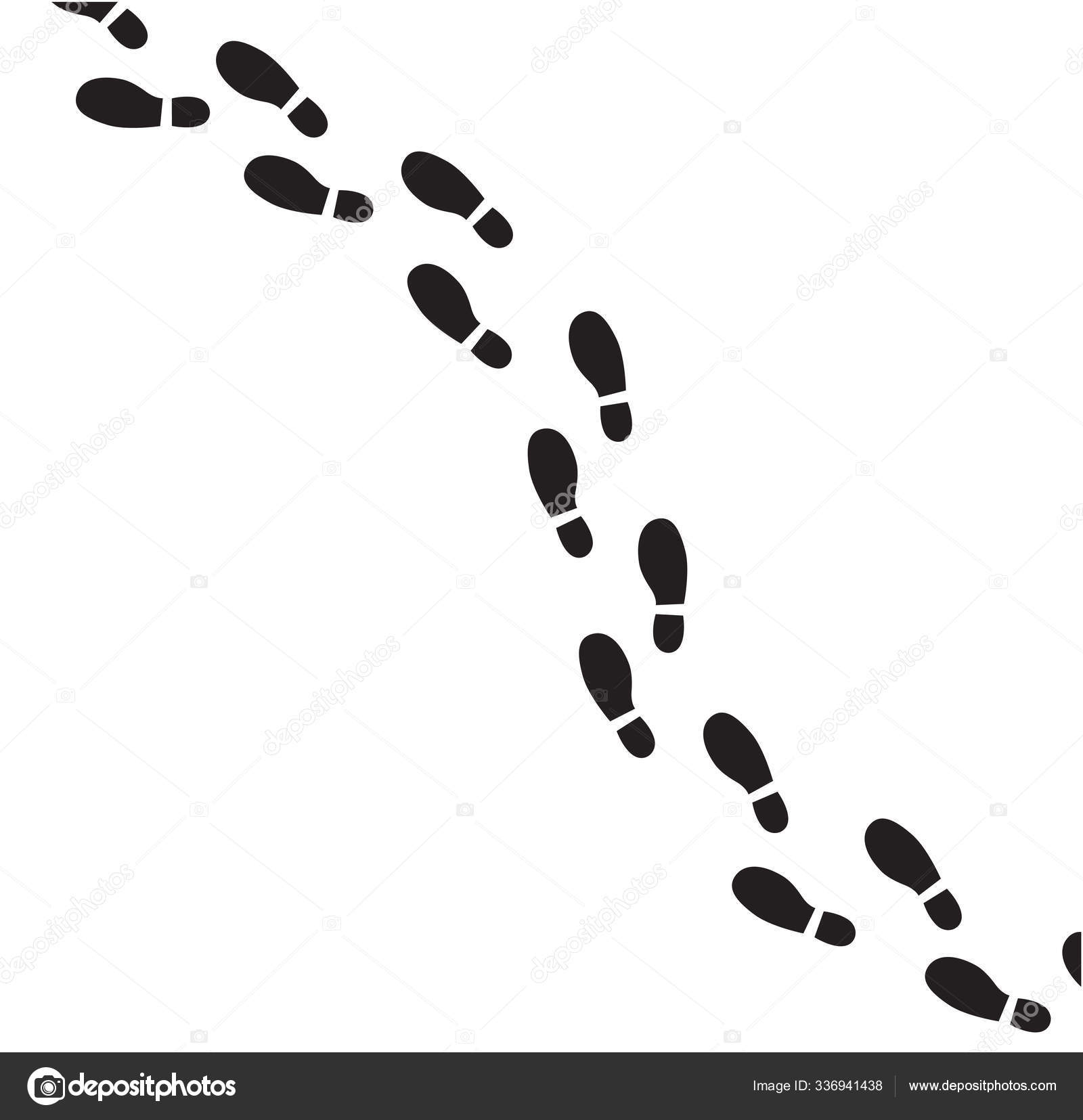 Human Footprints Icon White Background Vector Art Stock Vector Image by ...