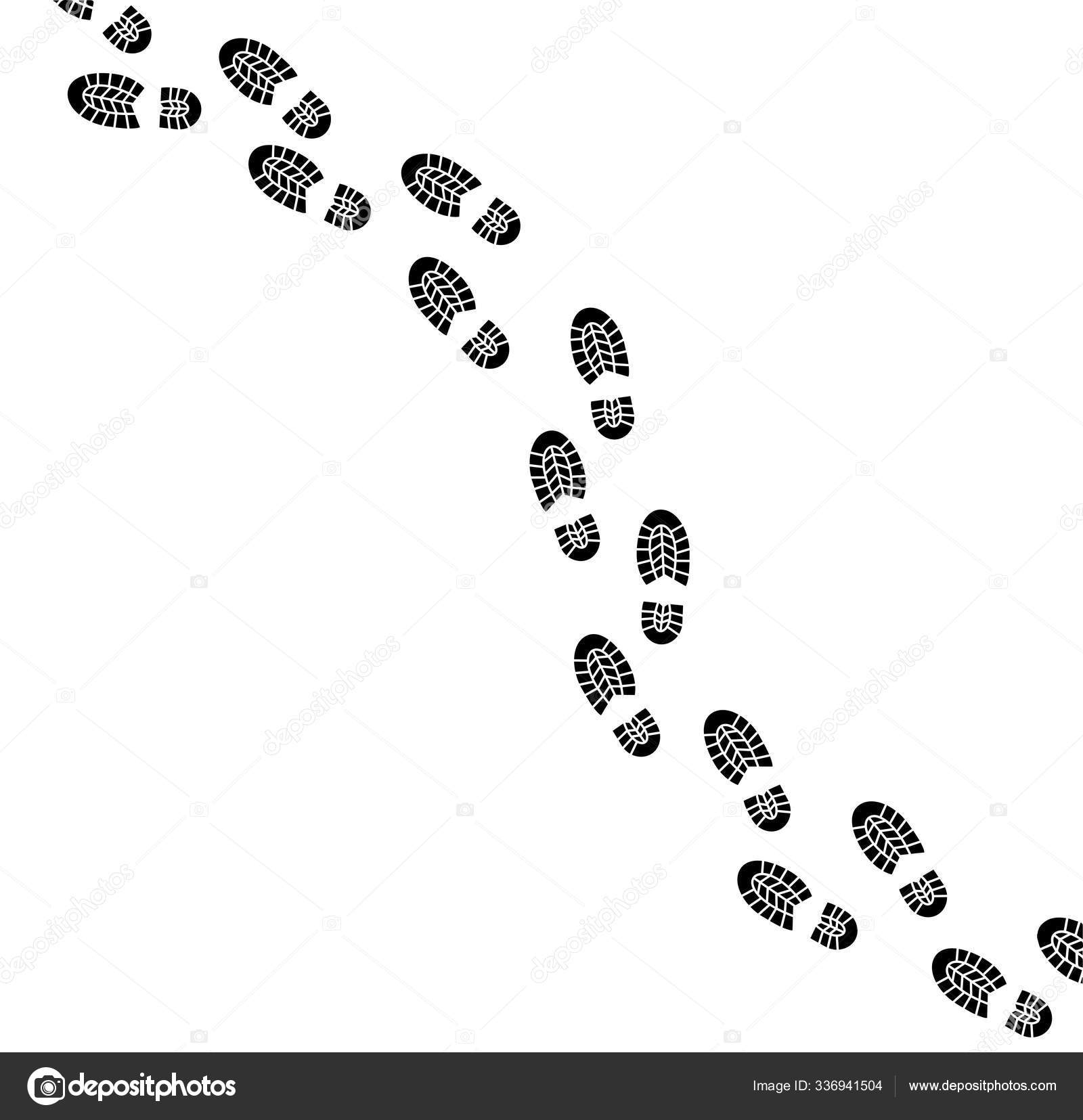 Human Footprints Icon White Background Vector Art Stock Vector by ...