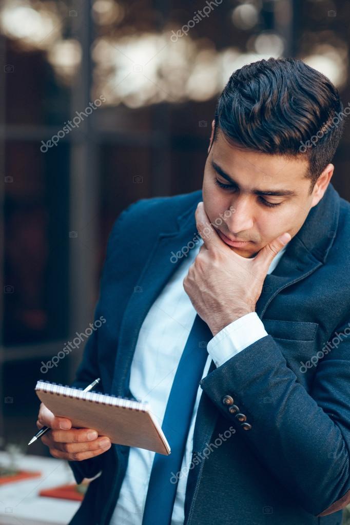 Man thinking over difficult problem Stock Photo by ©golubovy 128039222