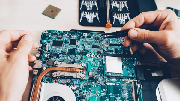 Laptop repair disassembled computer parts cpu Stock Photo by ©golubovy ...