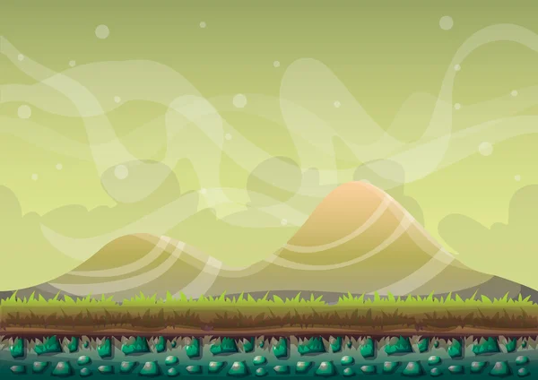 Cartoon vector nature landscape background with separated layers for ...