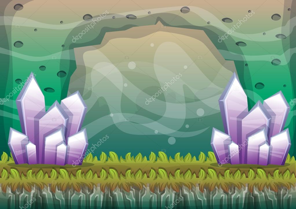 Cartoon vector cave with separated layers for game and animation Stock ...