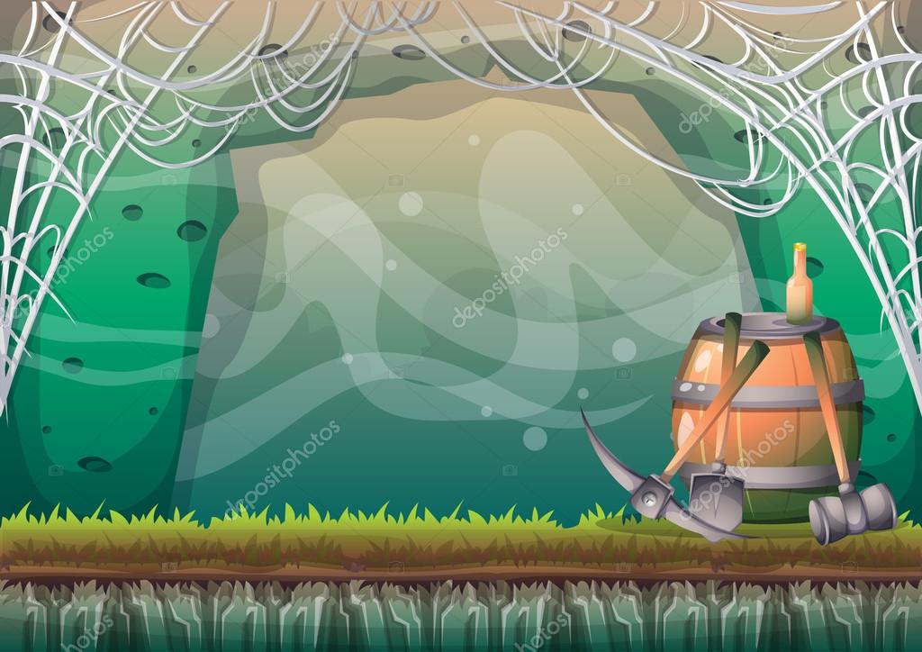 Cartoon vector cave with separated layers for game and animation Stock ...