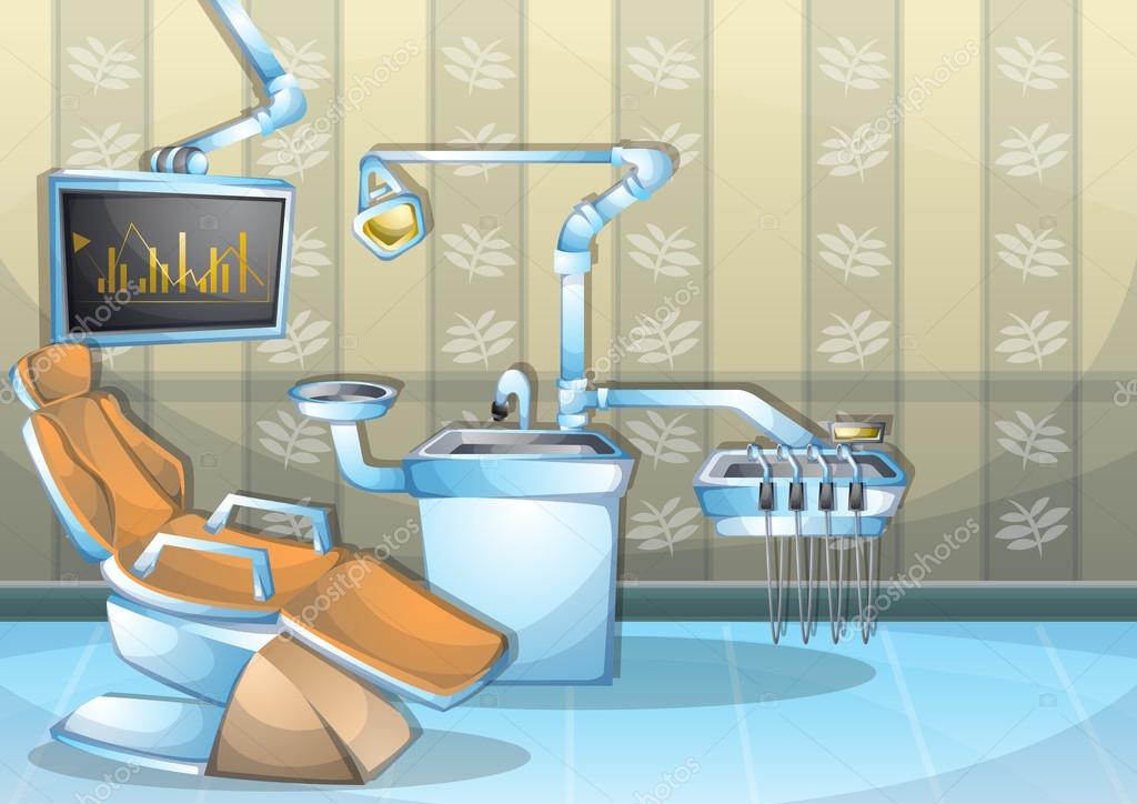 Cartoon vector illustration interior surgery operation room with ...