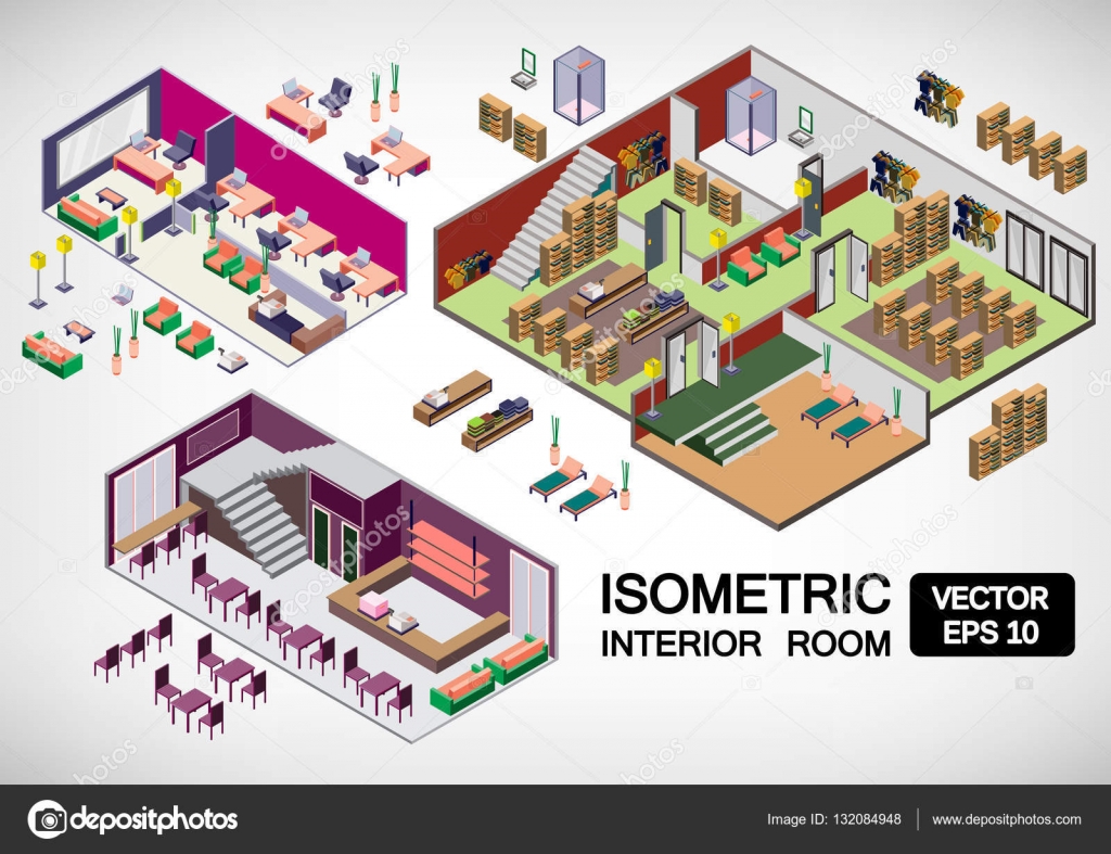 Illustration of infographic interior room concept Stock Vector Image by ...