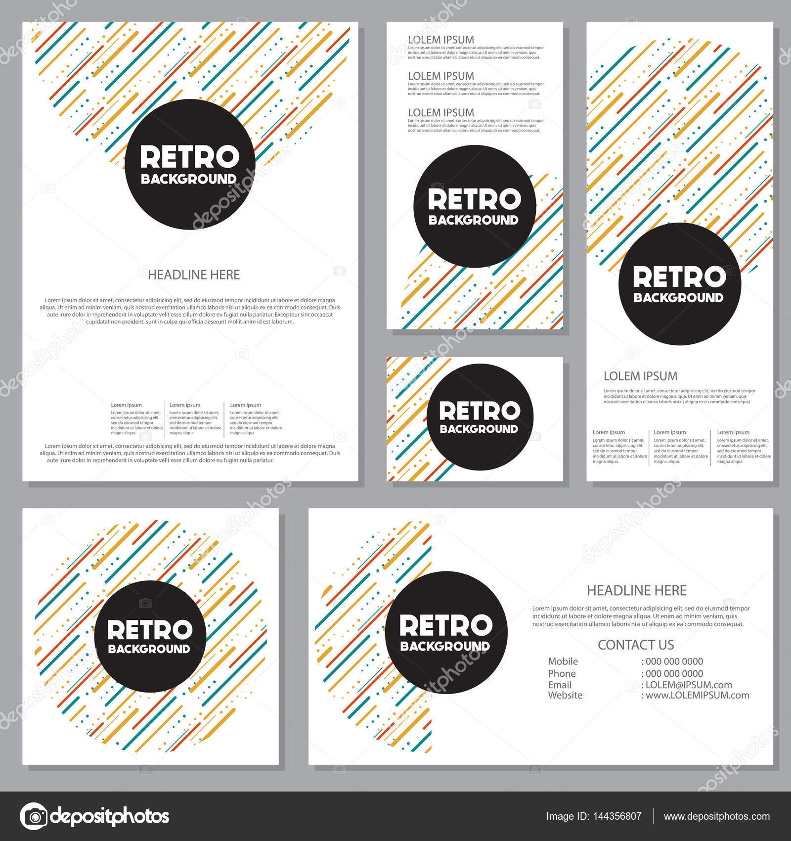 Old retro Vintage style background Design Template Stock Vector Image ...