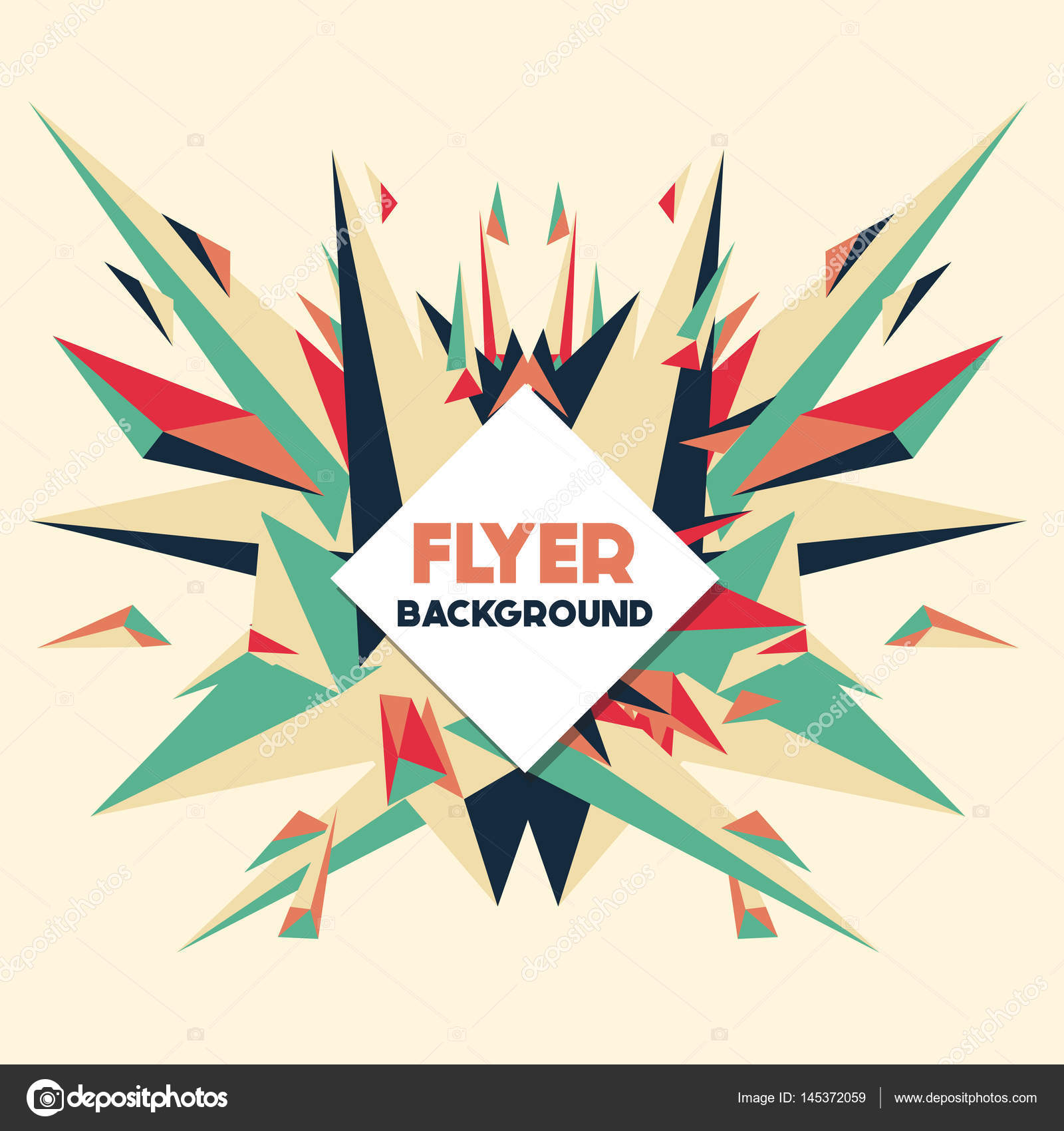 Plantilla de diseño de fondo de estilo Poly Flyer bajo Vector de stock ...