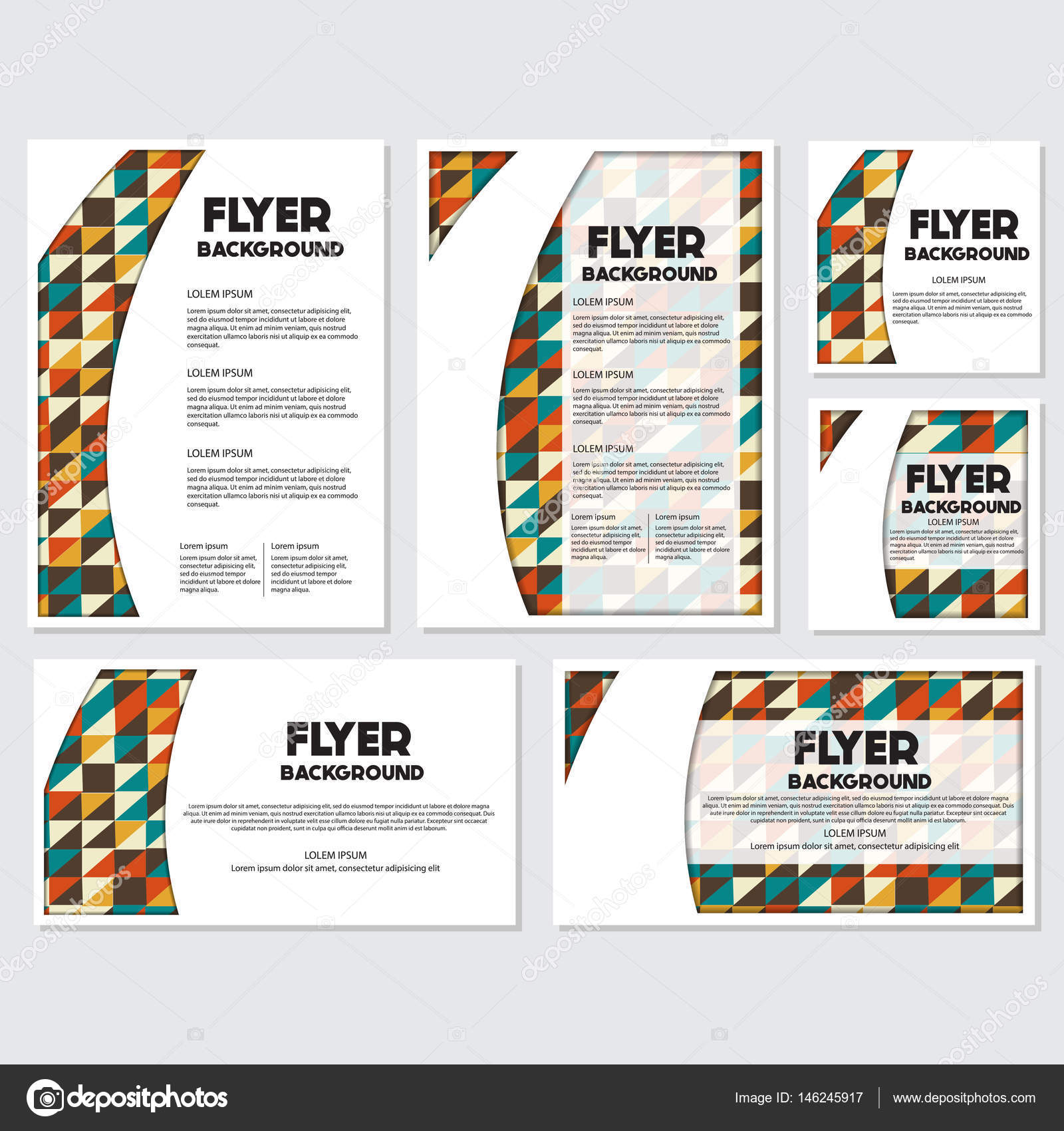 Low Poly Flyer style background Design Template Stock Vector by ...