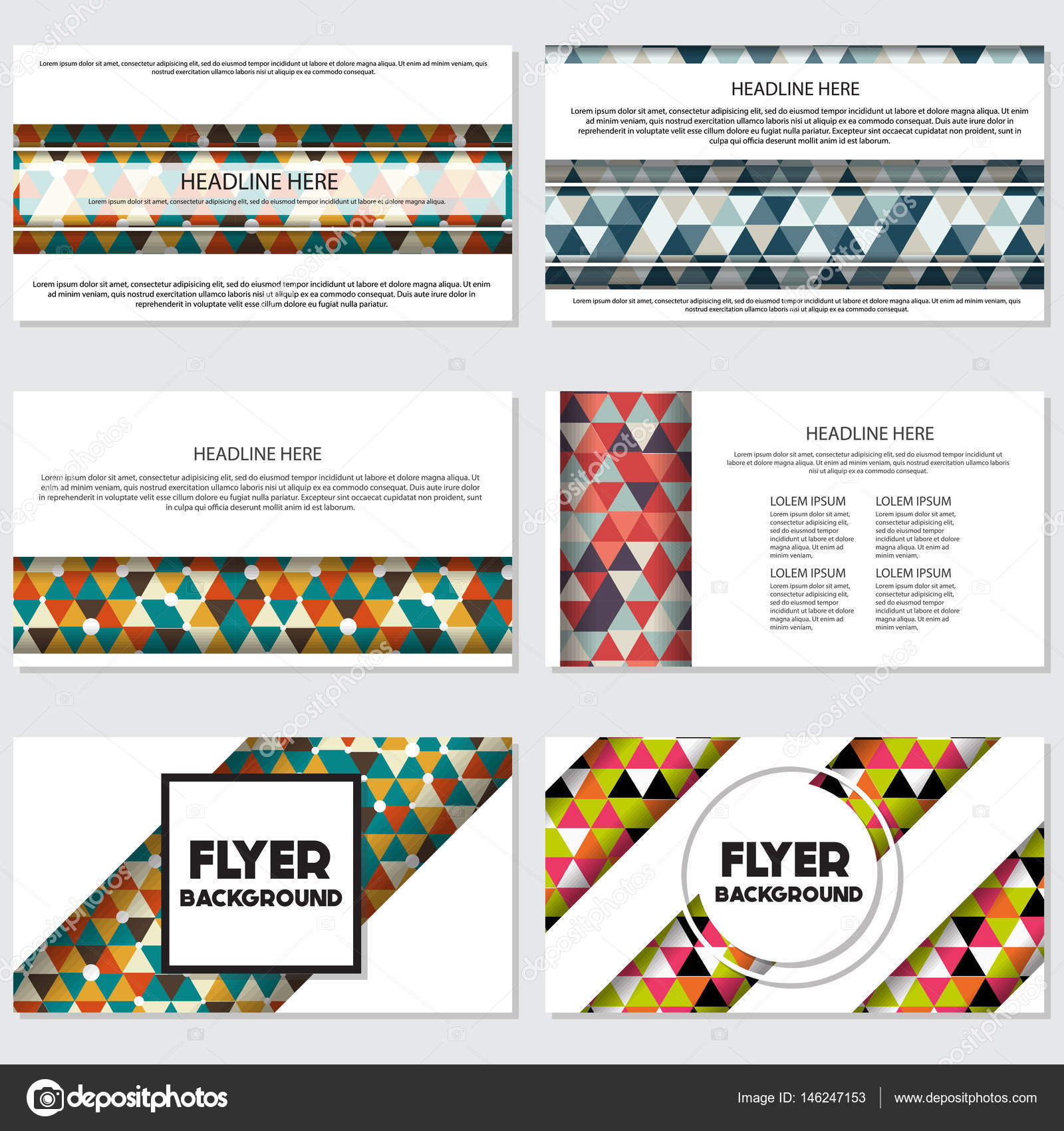 Low Poly Flyer style background Design Template Stock Vector by ...
