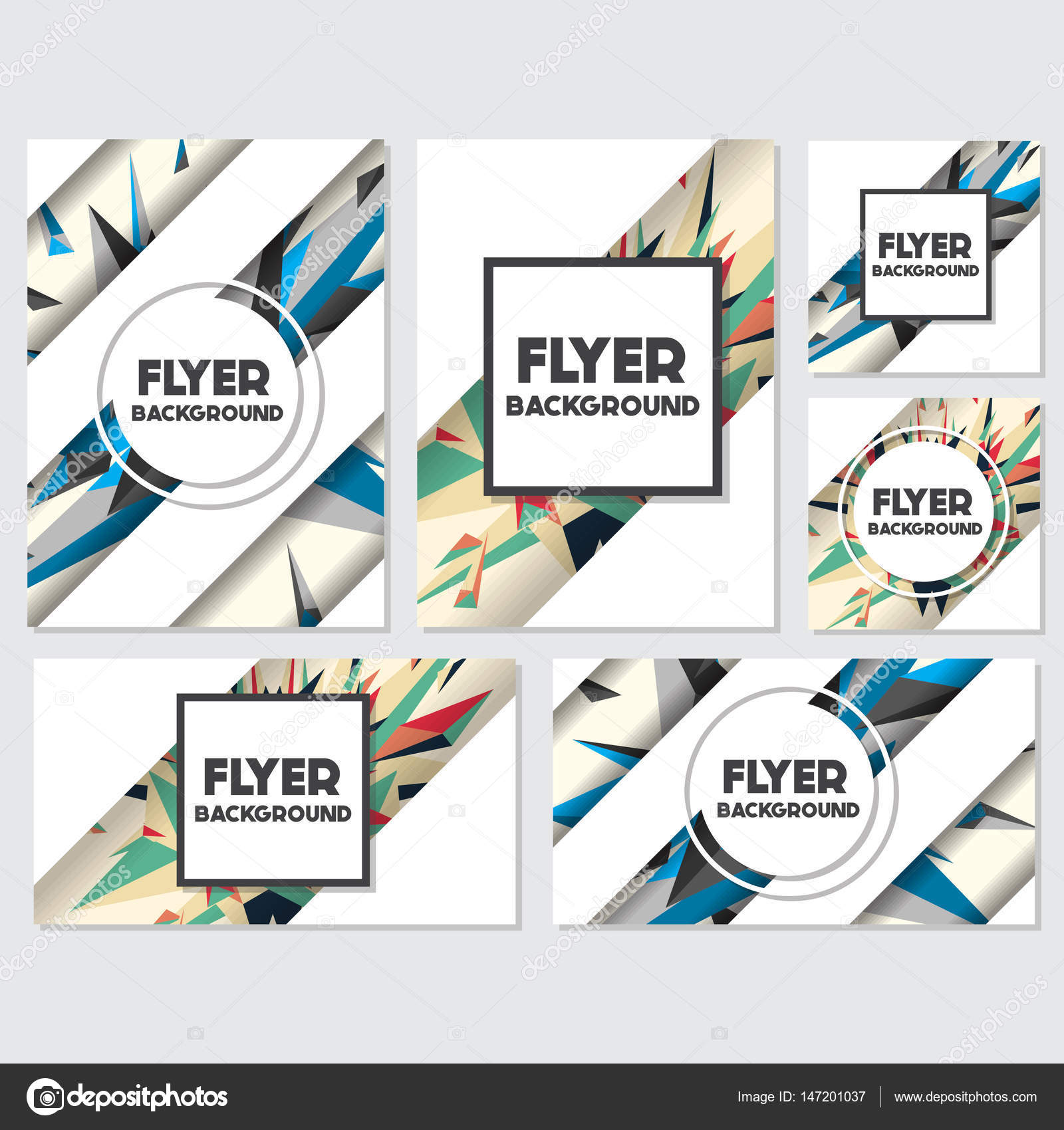 Low Poly Flyer style background Design Template Stock Vector by ...