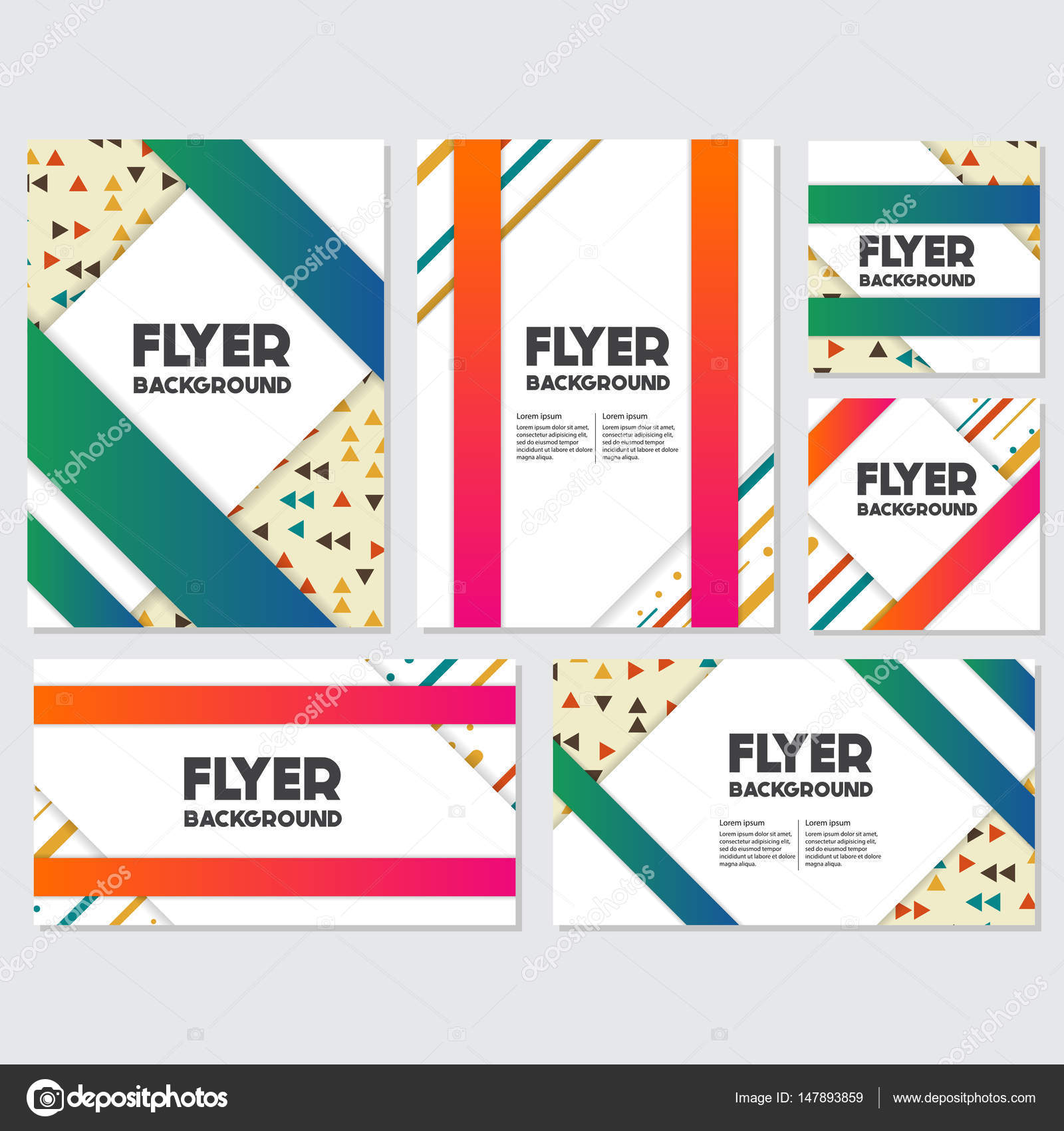 Fresh background flyer style background Design Template Stock Vector by ...