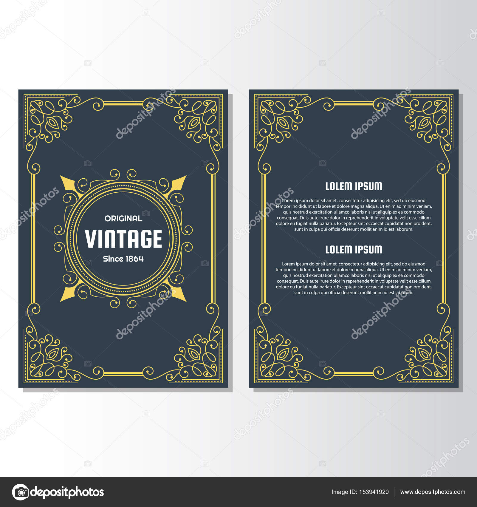 Vintage flyer background Design Template Stock Vector by ©toonsteb ...