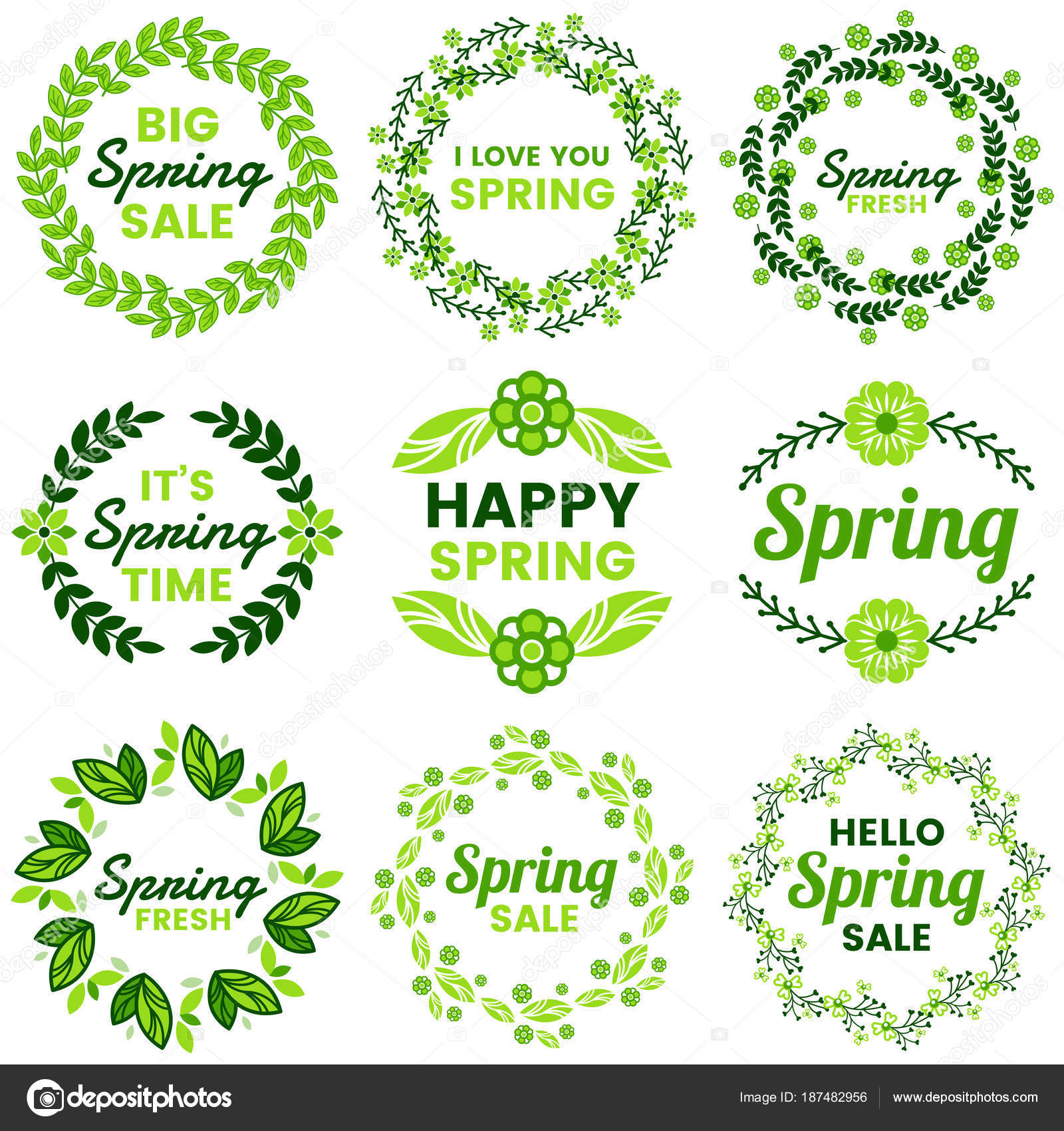 Spring Retro Vintage Vector Label Banner Stock Vector Image by ...