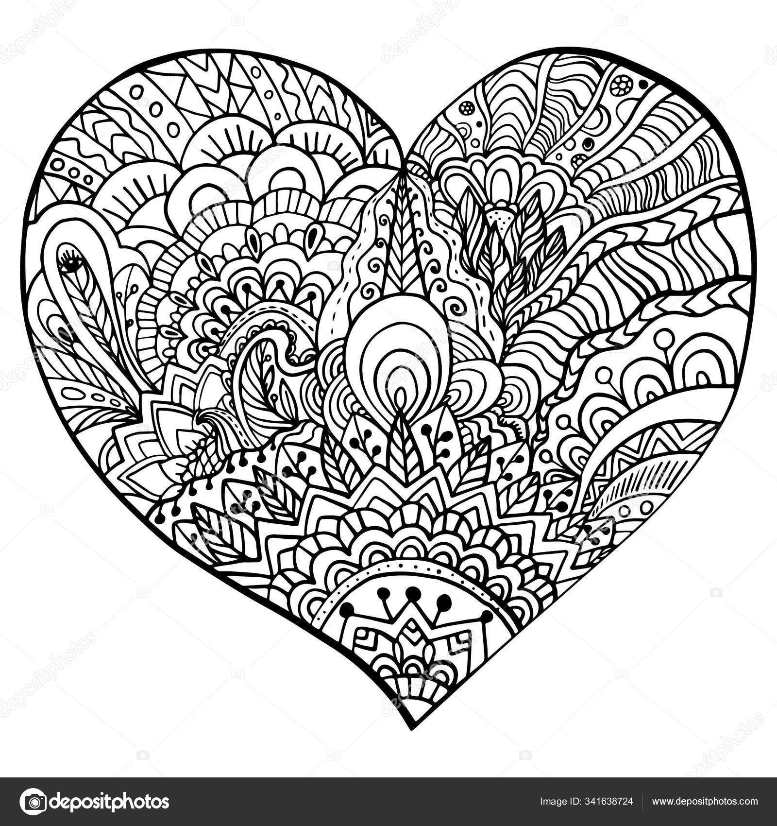 Hart Ontwerp Tekening Hart. Doorlopend Lijn Kunst Tekening. Hand