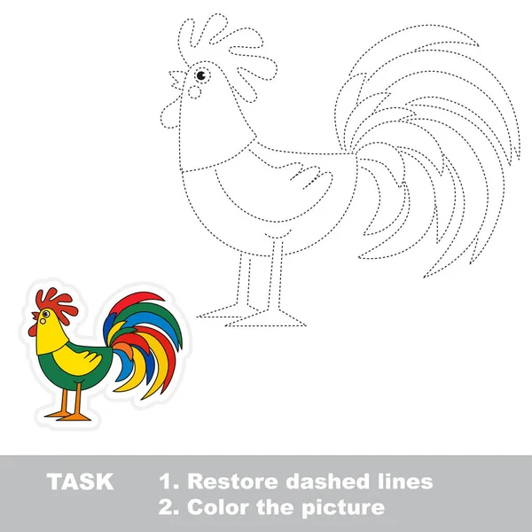 Half tracing game to be colored, vector trace game for kids. Stock ...