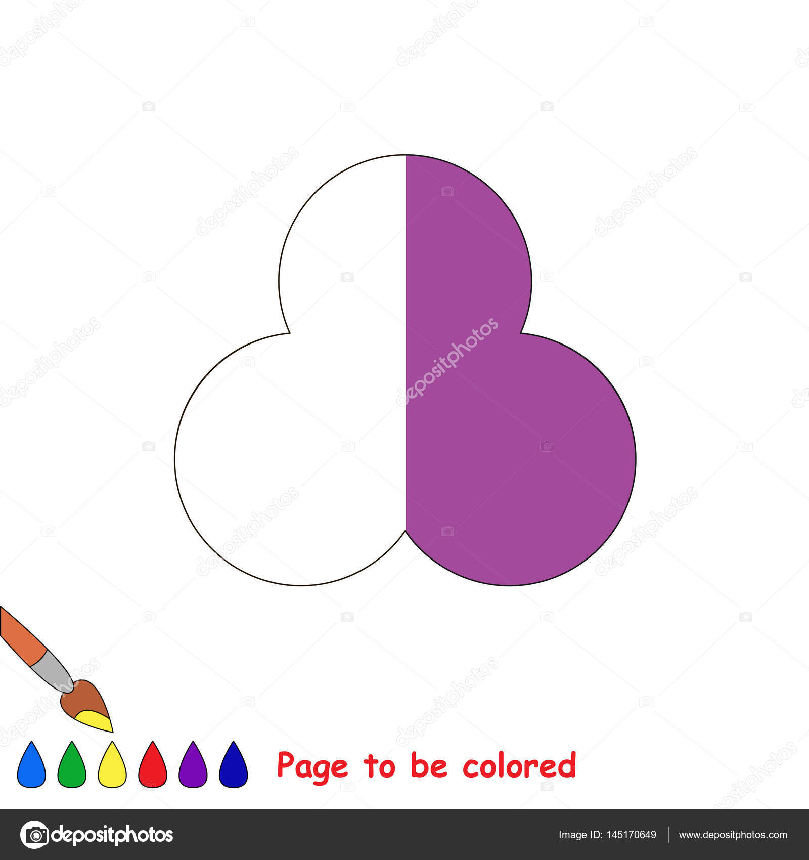 Kid game to be colored by example half. Stock Vector by ©Anna ...