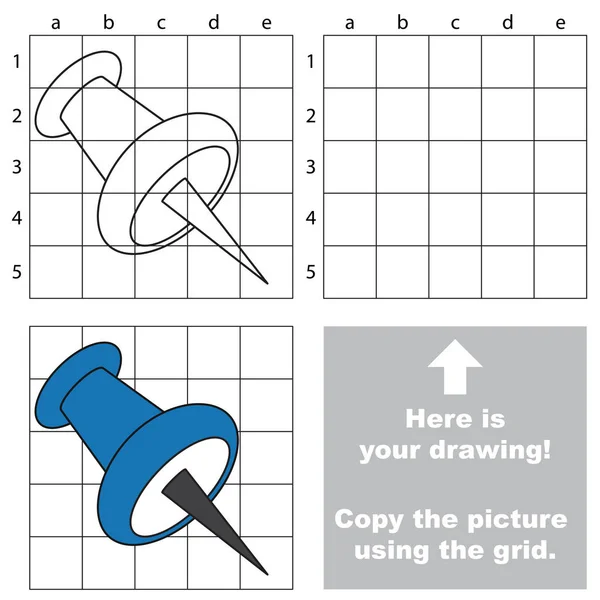 Copy the image using grid, the simple educational kid game. Stock ...