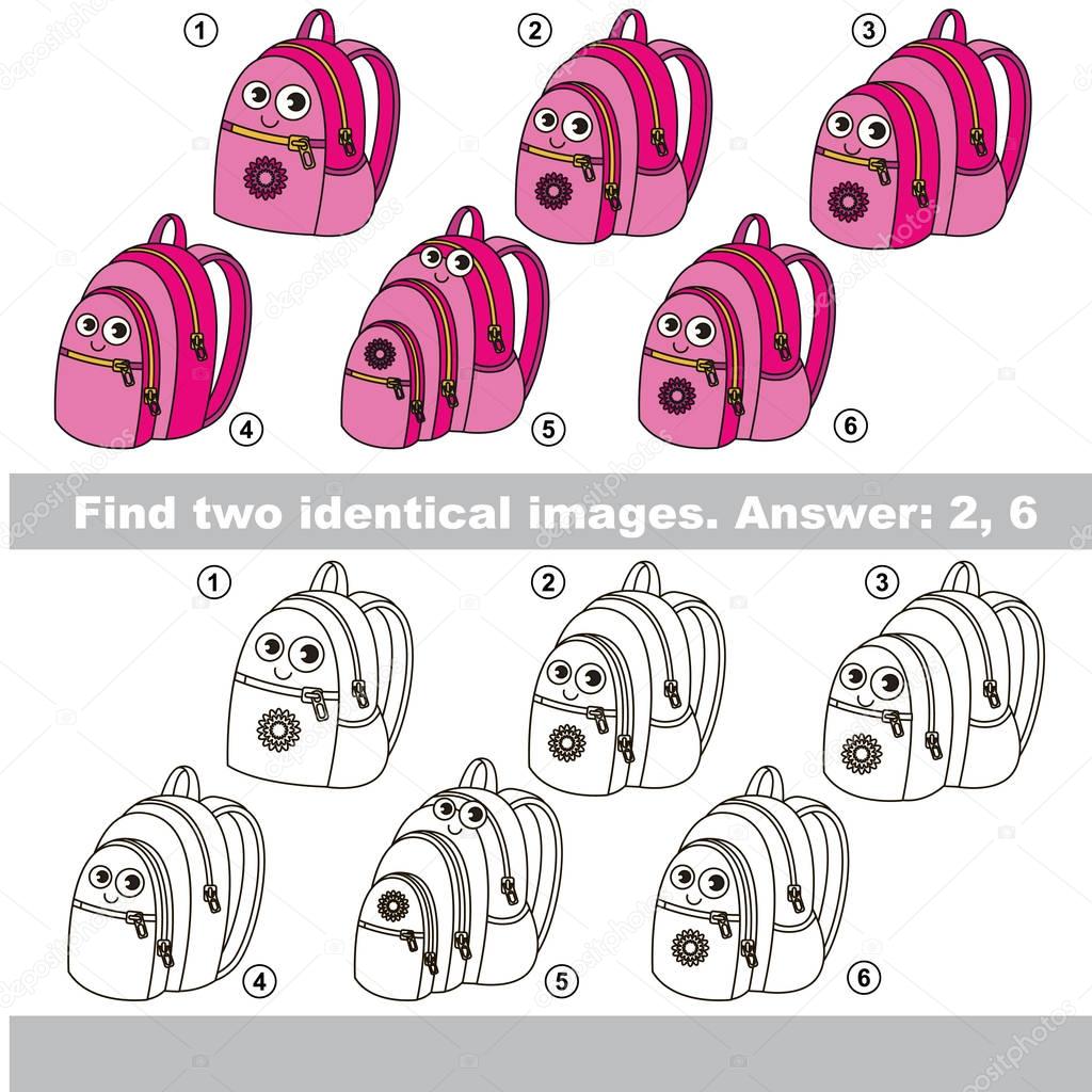 Juego visual para que los niños encuentren un par de objetos ocultos. 2022