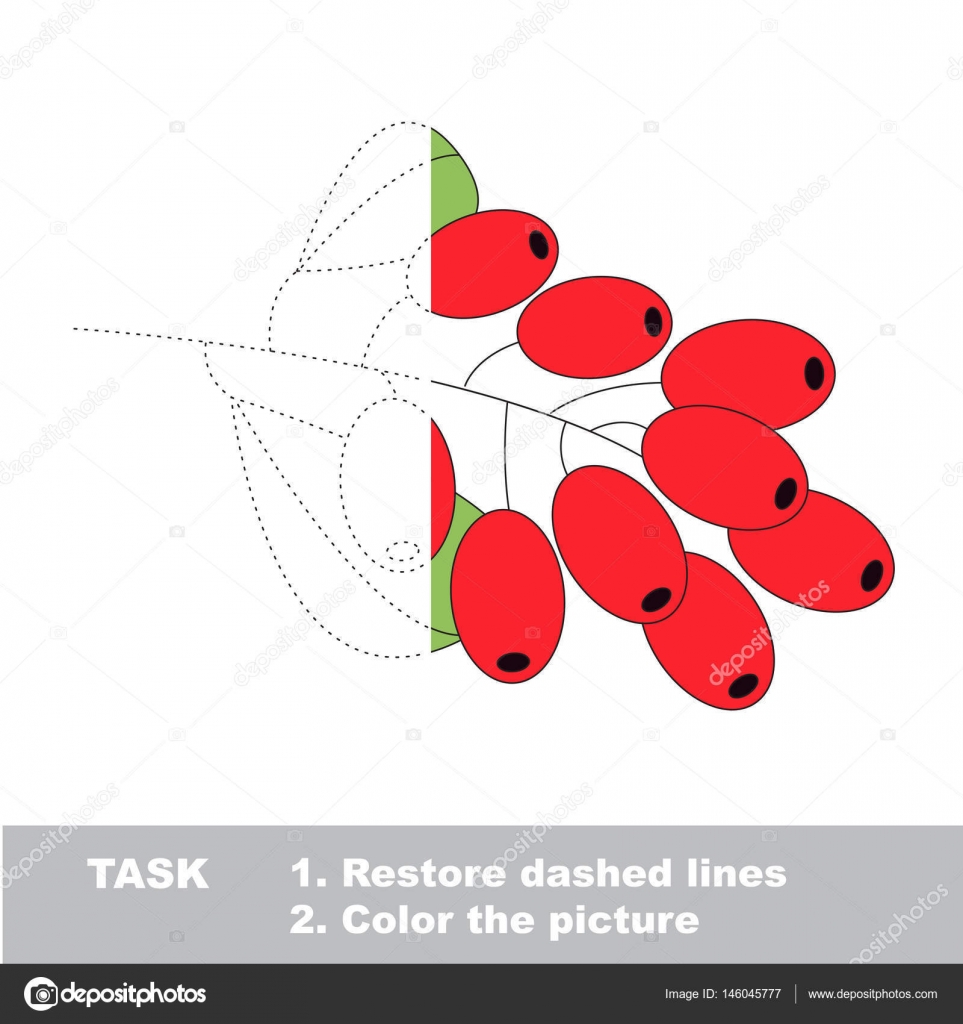 Vector trace game with berry. Stock Vector Image by ©Anna_Mikhailova ...