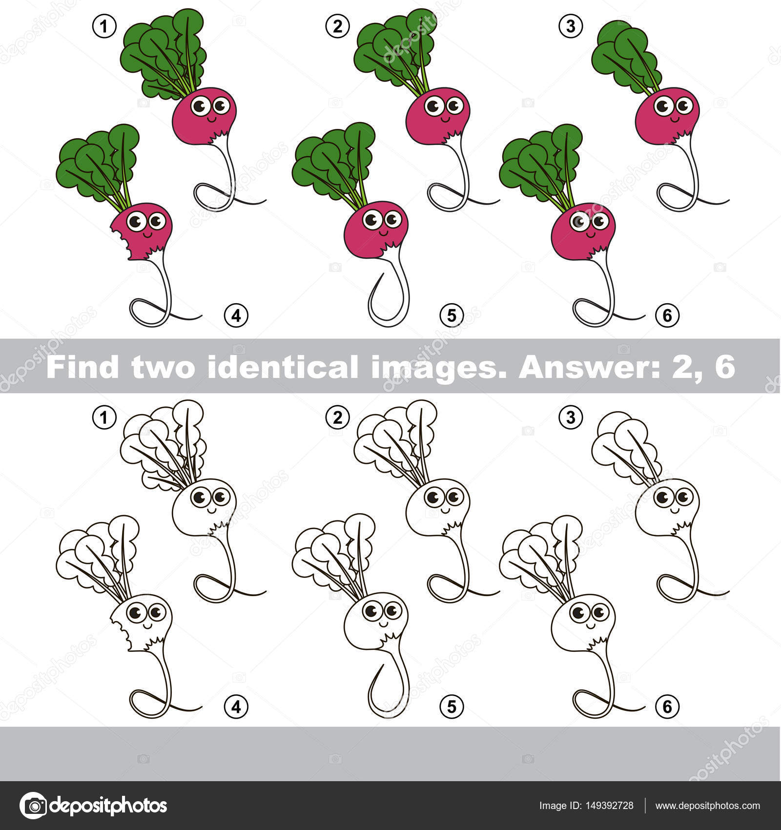 Visual game for kids to find hidden couple of objects. Stock Vector ...