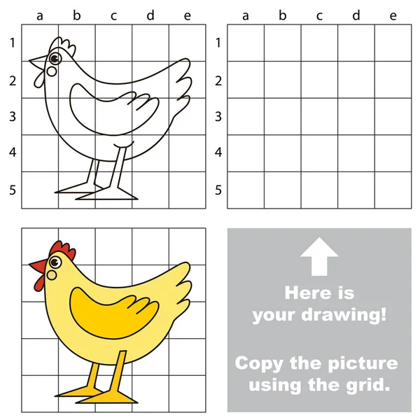 Copy the image using grid, the simple educational kid game. Stock ...