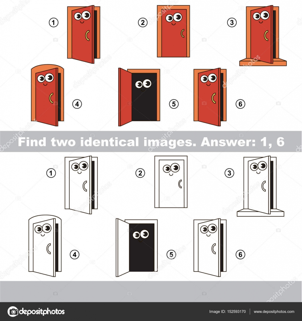 Visual game for kids to find hidden couple of objects. Stock Vector by ...