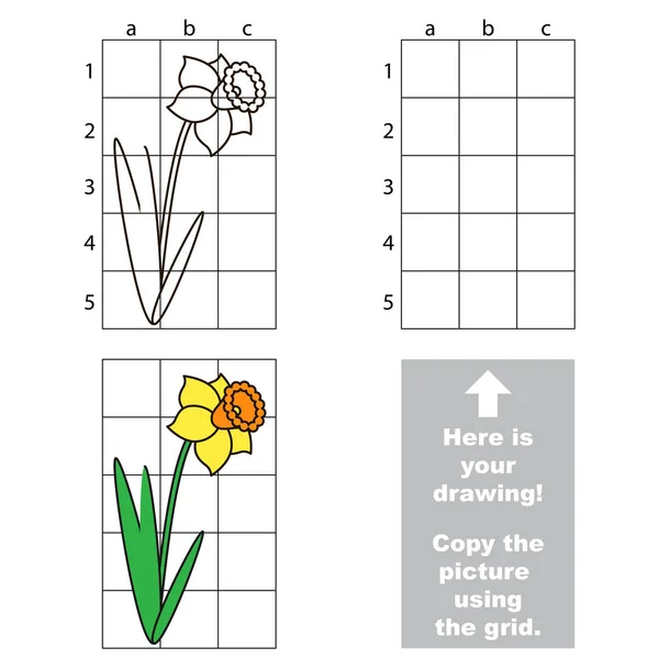 Copy the image using grid, the simple educational kid game. Stock ...