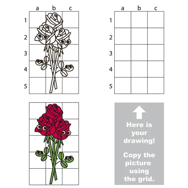 Copy the image using grid, the simple educational kid game. Stock ...