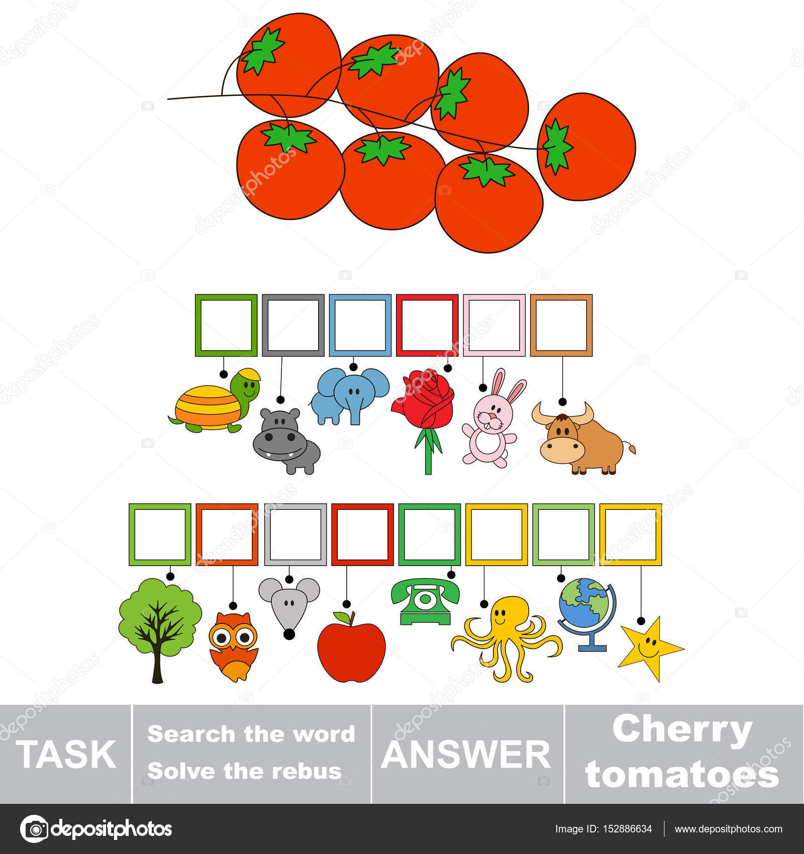 Search the hidden word, the simple educational kid game. Stock Vector ...