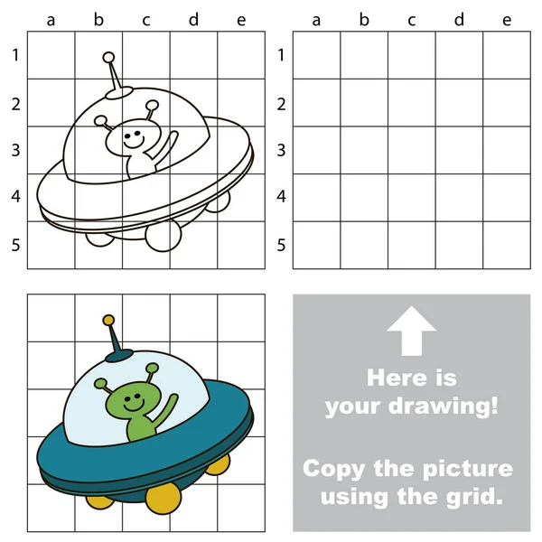 Copy the image using grid, the simple educational kid game. Stock ...