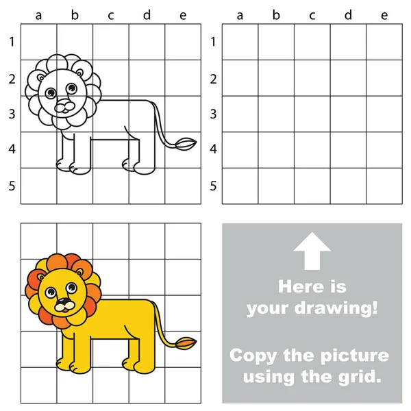 Copy the image using grid, the simple educational kid game. Stock ...