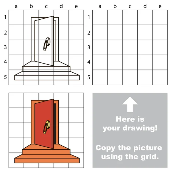 Copy the image using grid, the simple educational kid game. Stock ...