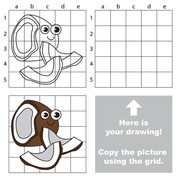 Copy the image using grid, the simple educational kid game. Stock ...