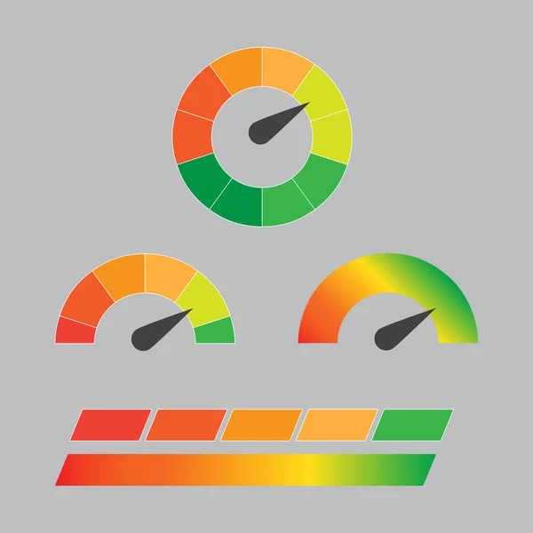 Credit score indicators and gauges vector set ⬇ Vector Image by © myub ...