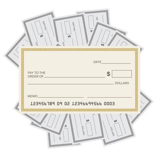 Blank Check Template Check Vector Template Banking Check Template Stock ...