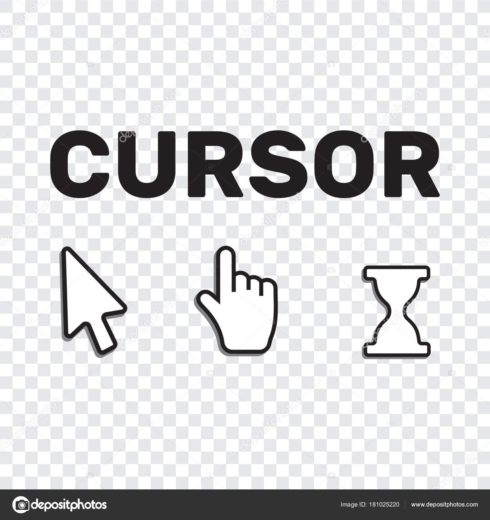 Pixel Cursores Iconos Flecha Mano Del Ratón Cursor Computadora Del ...